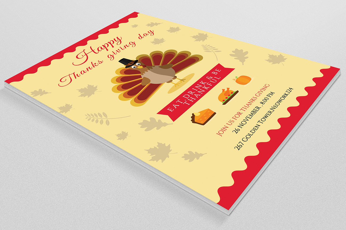 Thanksgiving Invitation | Flyer-V107, a Flyer Template by Template Shop