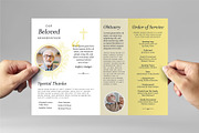 Yellow Funeral Program Template, a Flyer Template by BrandPacks
