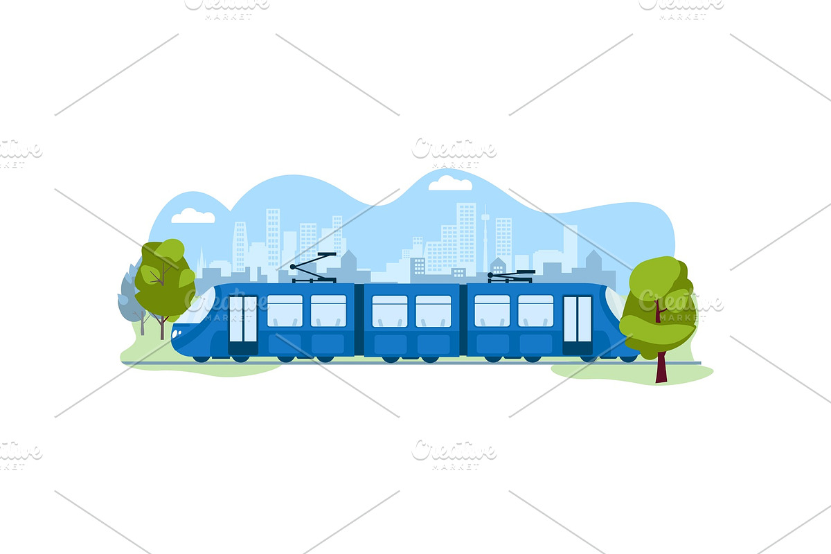 Public modern skytrain transport, an Illustration by VectorsBang