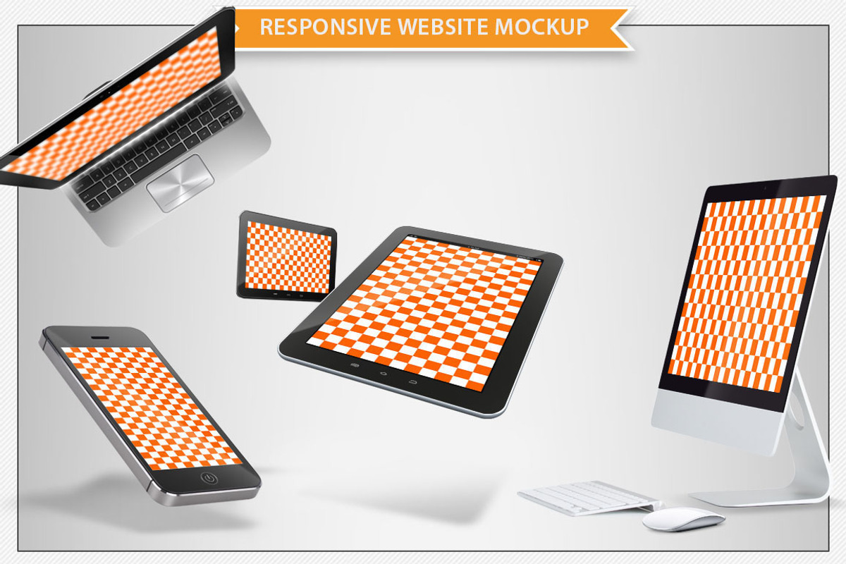 Responsive Website Mockup, an iPhone Mockup by Plus Media