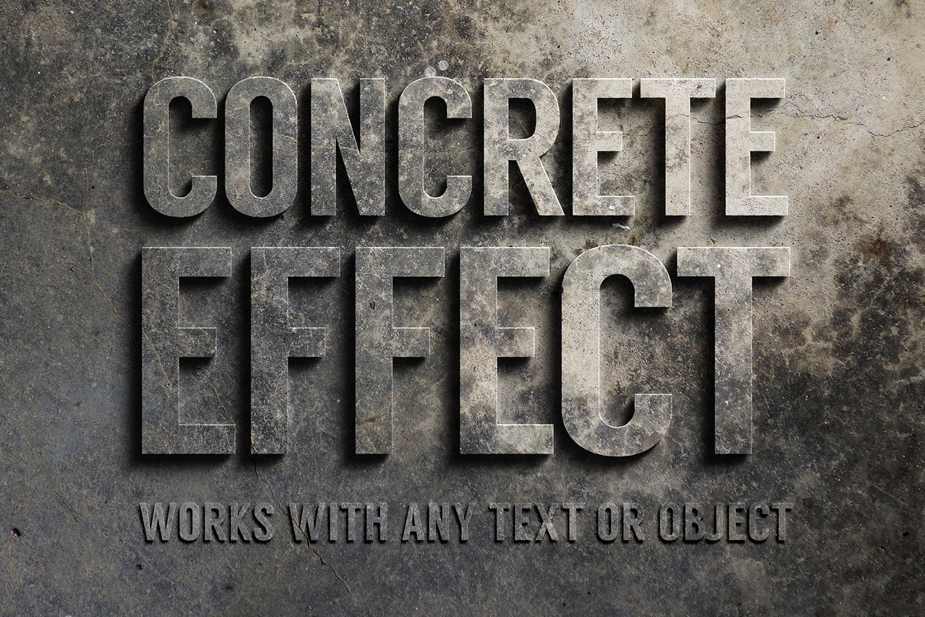 3D Concrete Text Effect, a Layer Style Add-On by Medialoot
