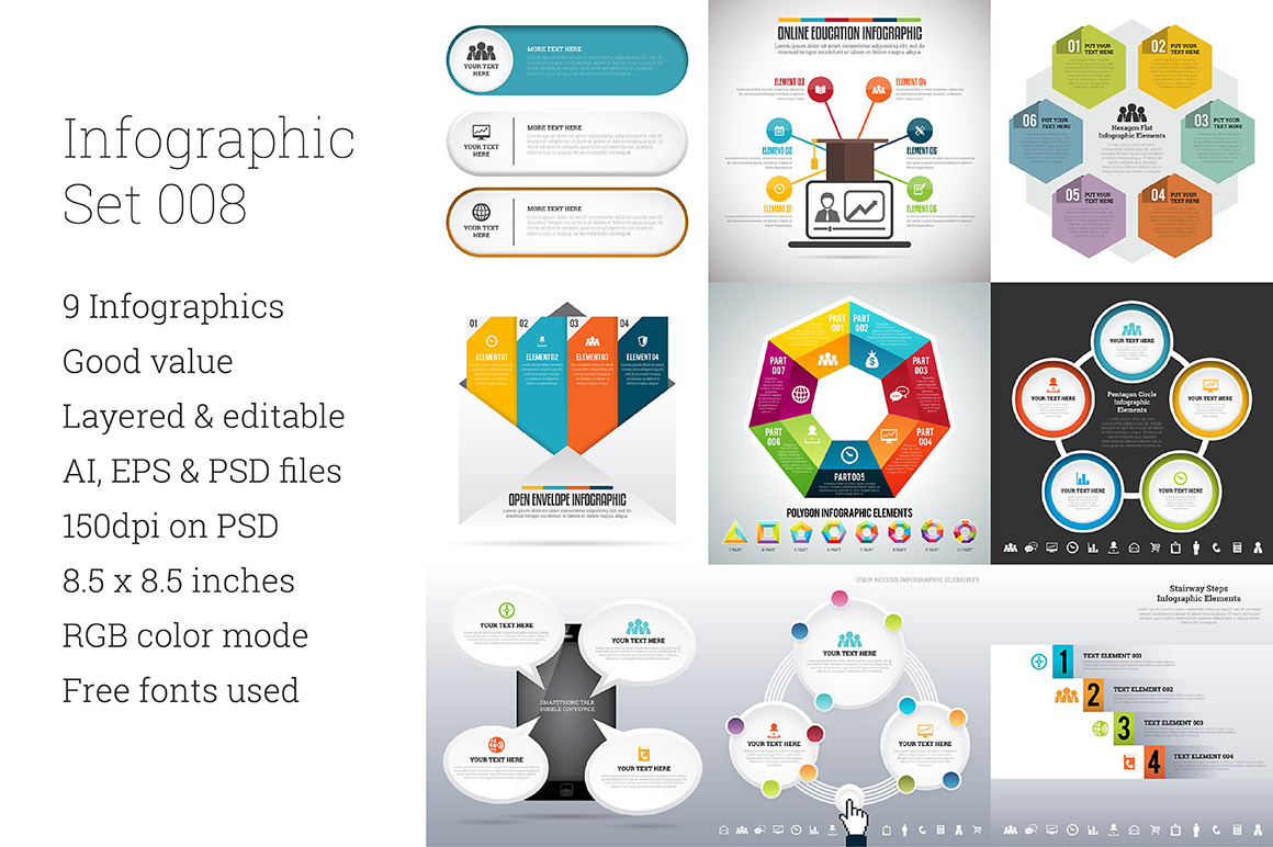 Infographic Set 8, a Templates & Theme by h.utomo