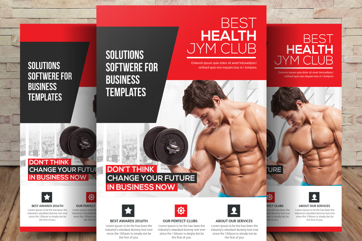 Health & Fitness Gym Flyer Template, a Flyer Template by graphicforest