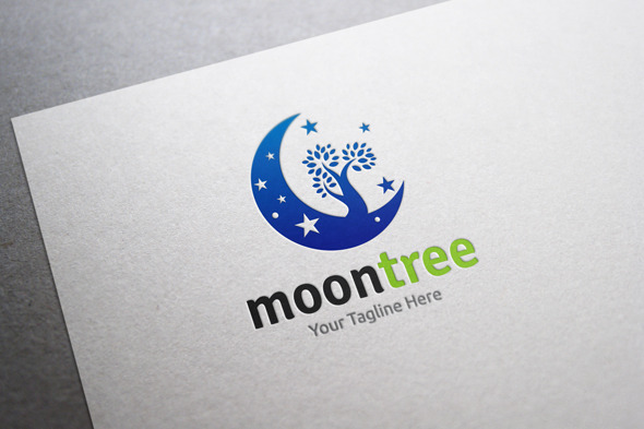 Moon Tree, a Branding & Logo Template by Vectorwins Premium Shop