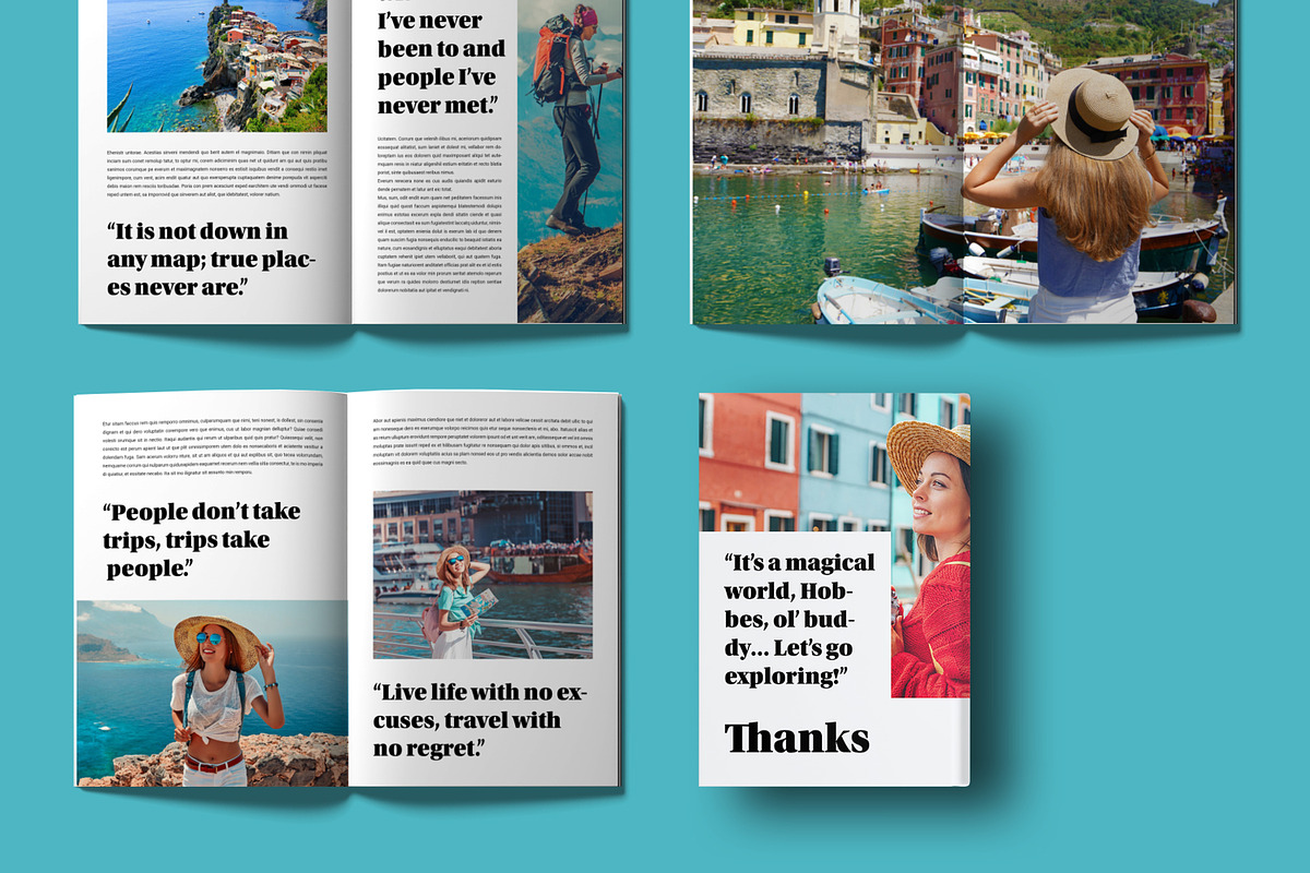 Magazine Template Design Layout