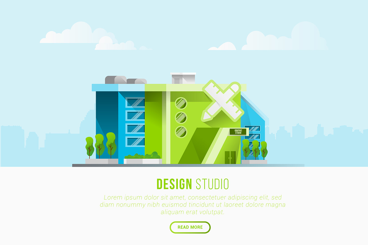 Design Studio - Vector Landscape, a Technology Illustration by AQR ...