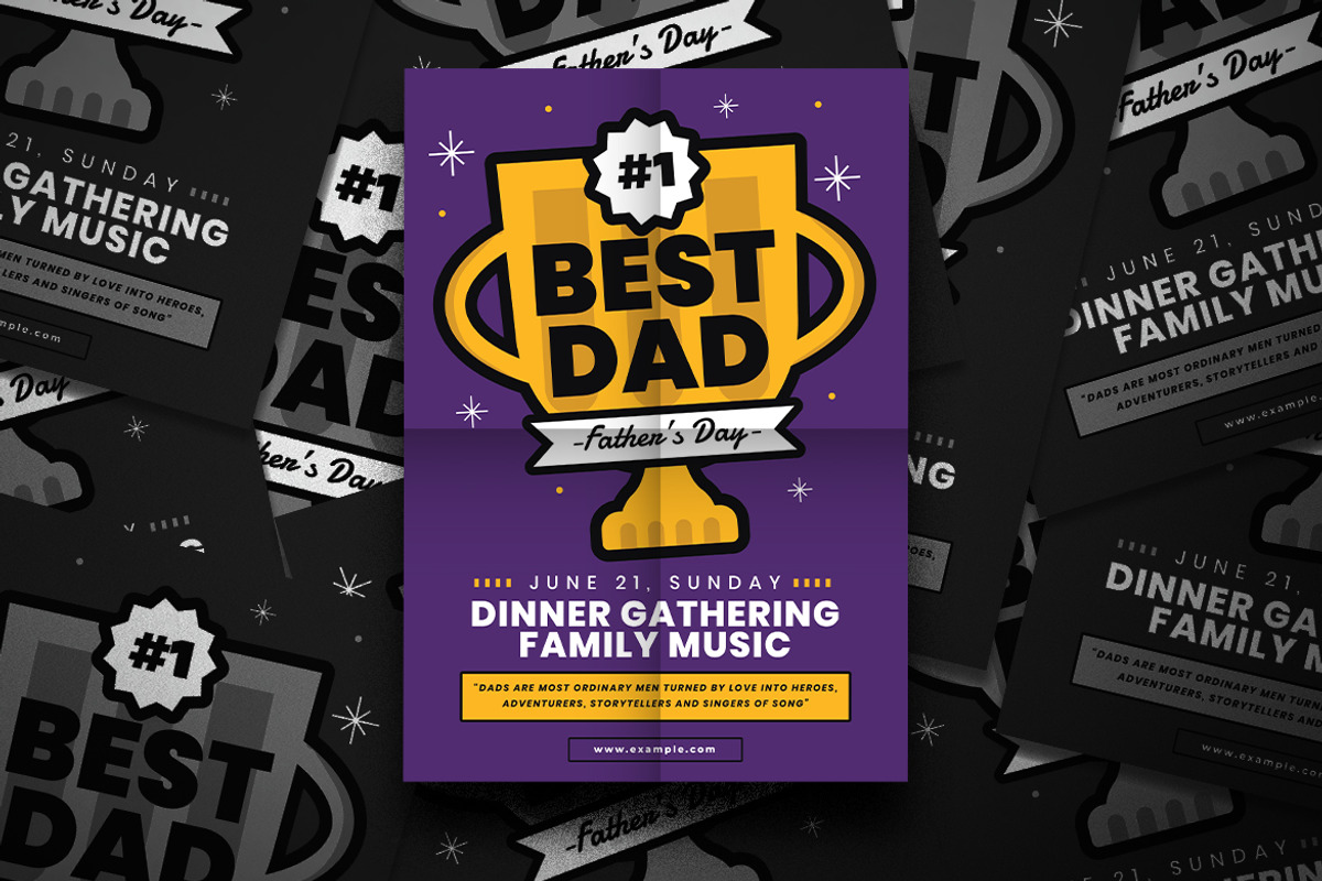 Father's Day Flyers, a Flyer Template by Tokosatsu | Creative Market