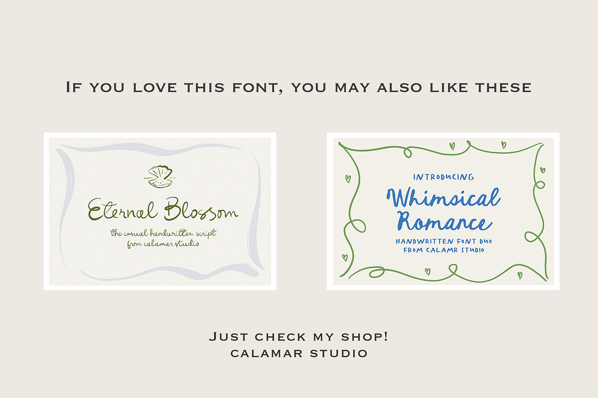 Bird Charms Handwritten Font Duo