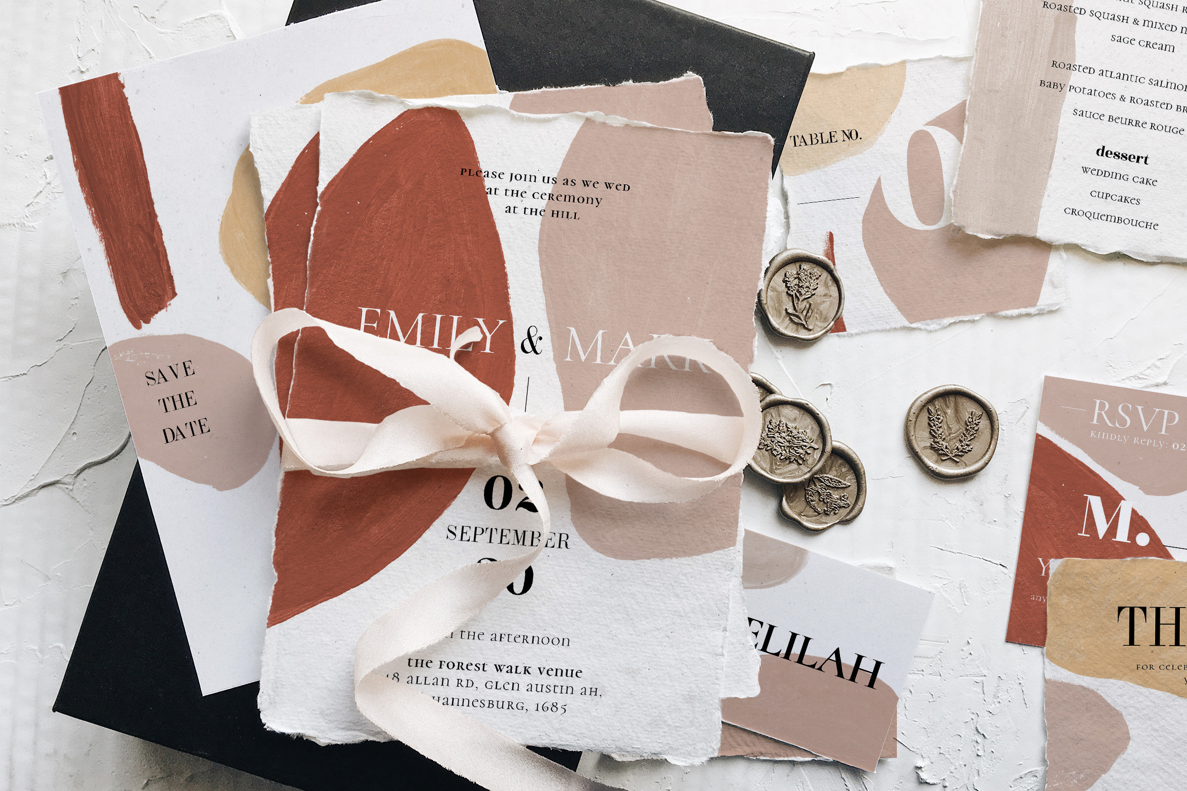 Modern Abstract Wedding Suite, an Invitation Template by ...