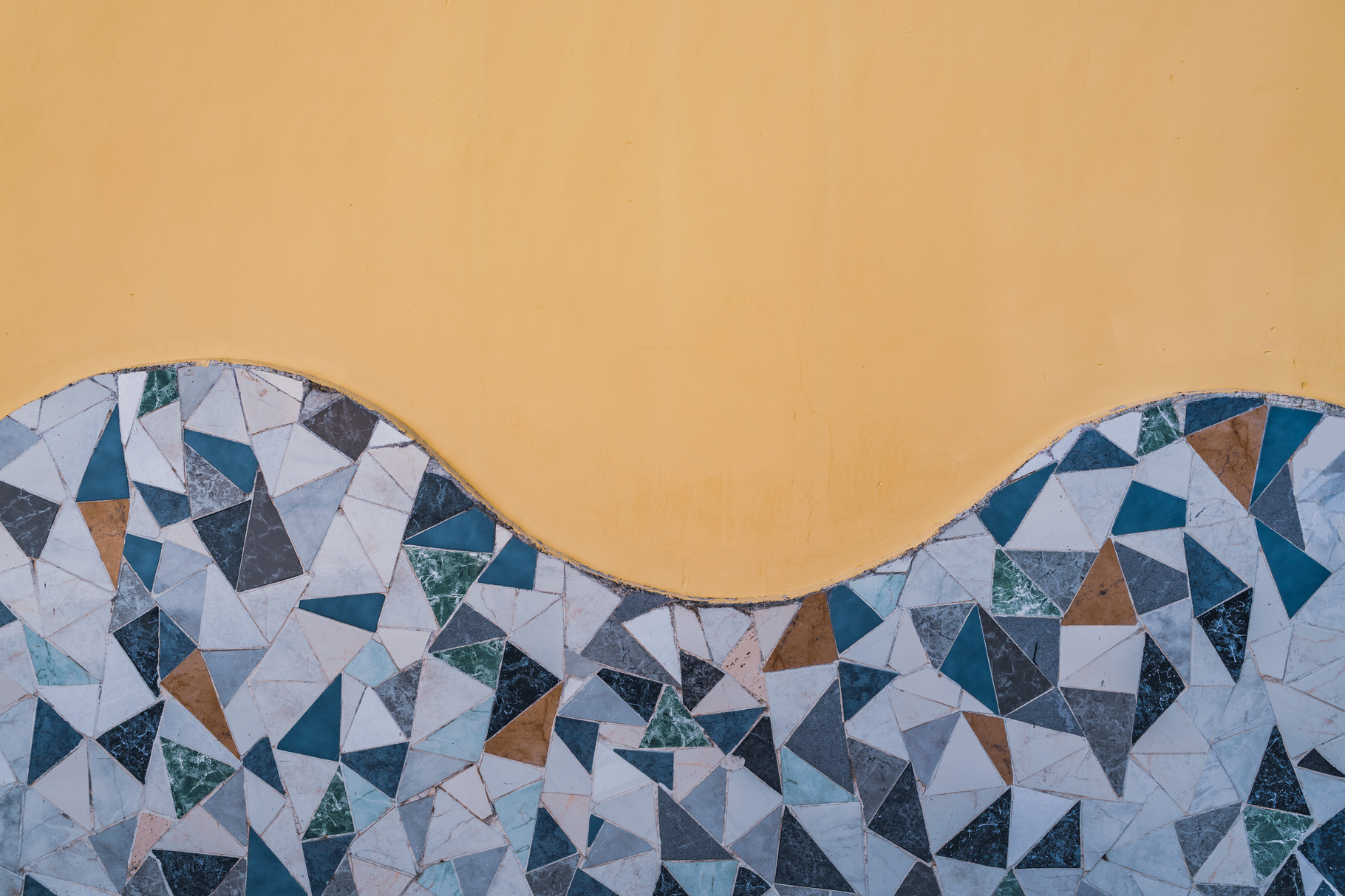 Wall with ornamental waves, an Abstract Photo by Visual Motiv