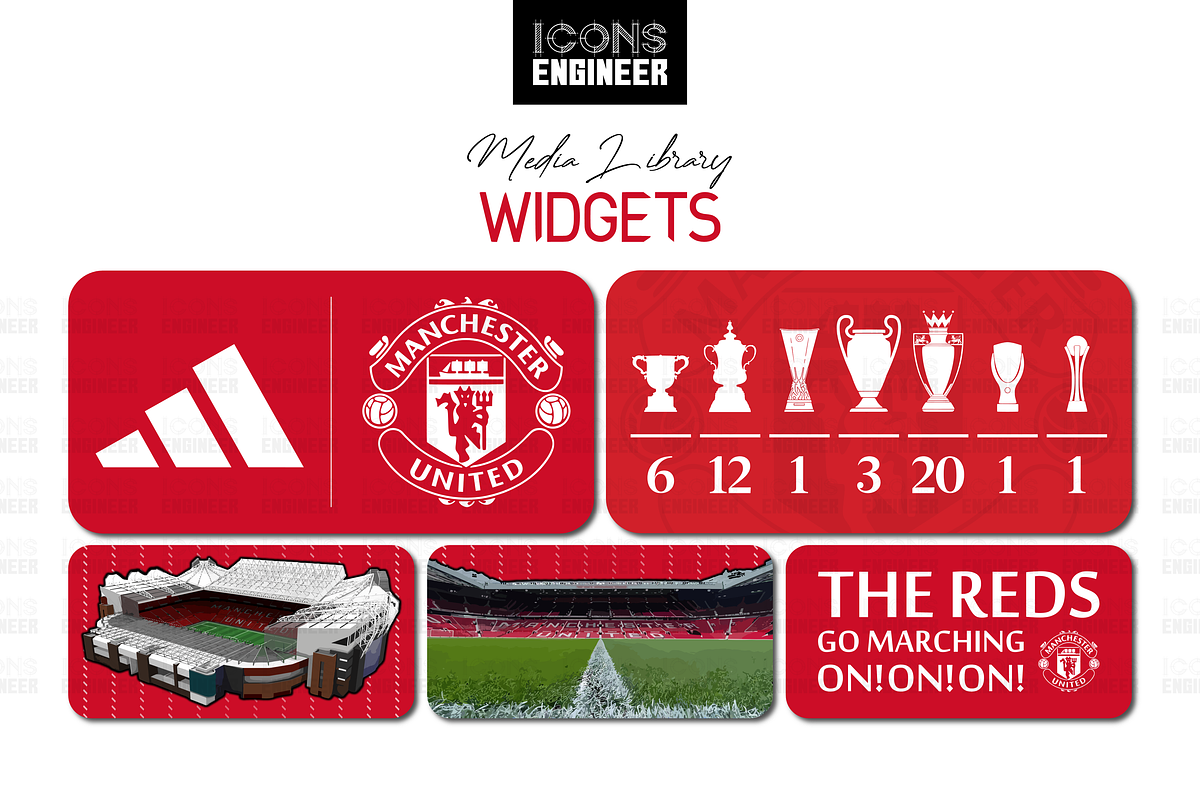 Man United Theme Pack | Home Kit, an Icon by IconsEngineer