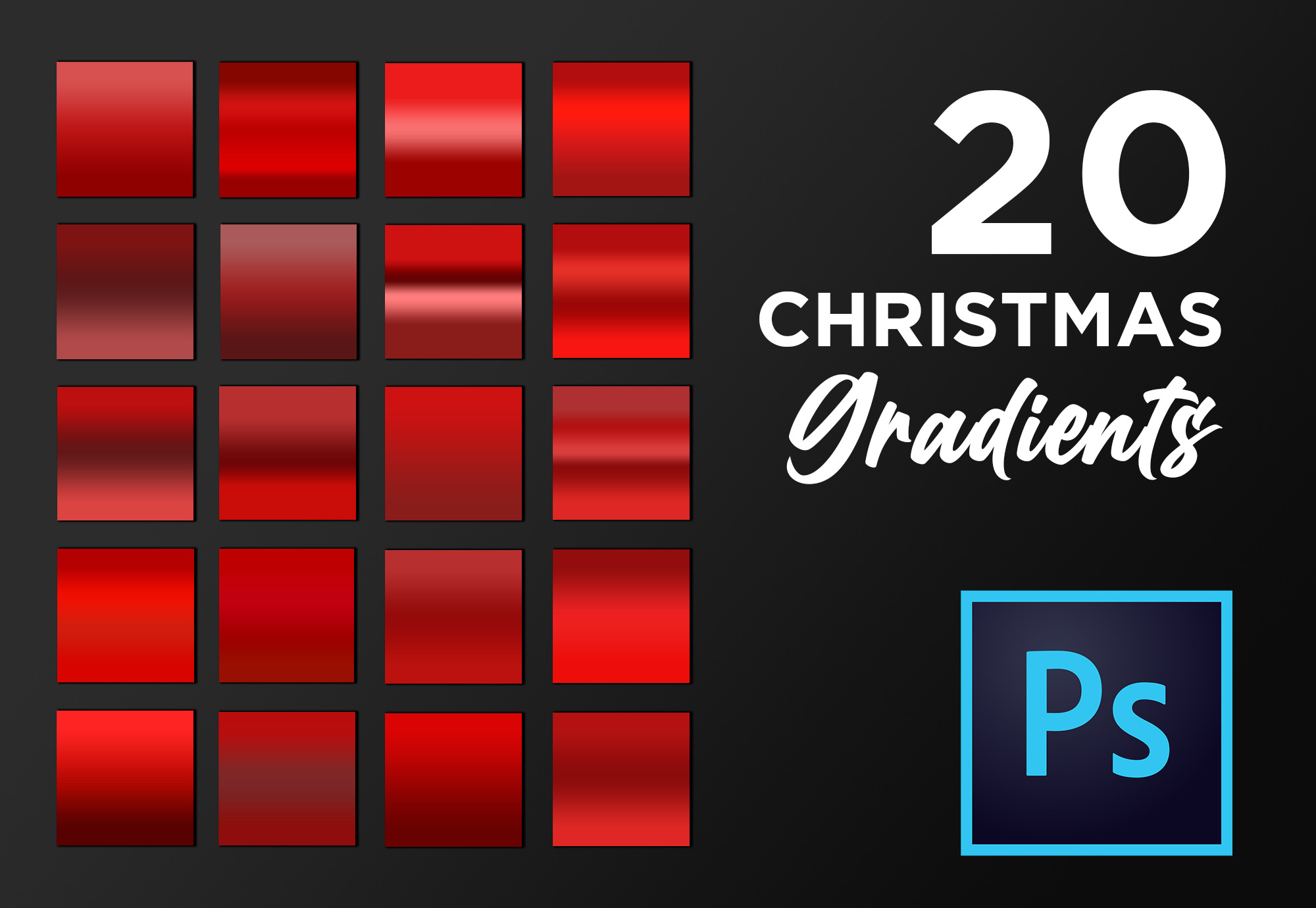 Photoshop christmas gradient bundle