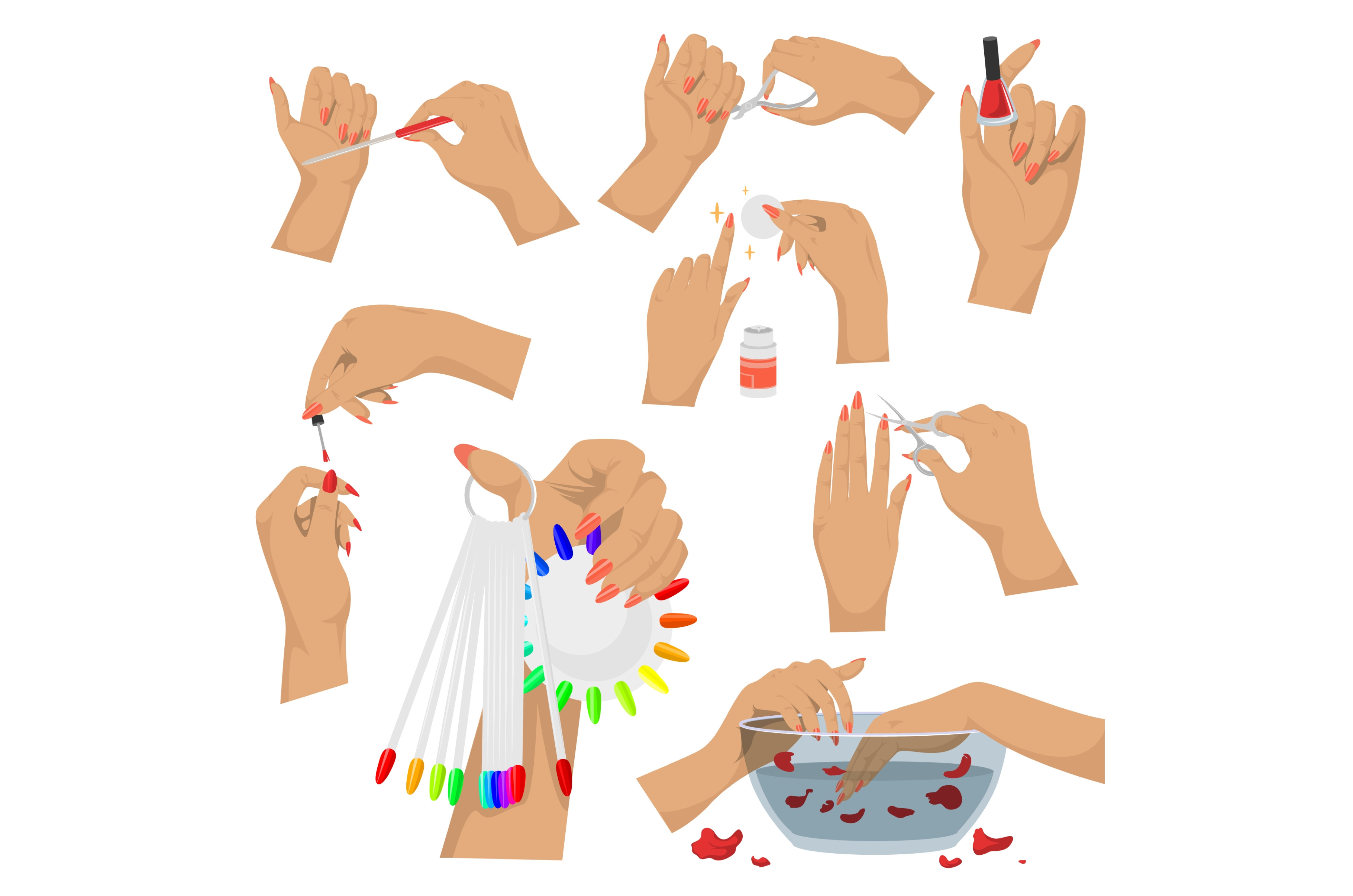 Manicure set, vector illustration, a Work Illustration by Siberian Art