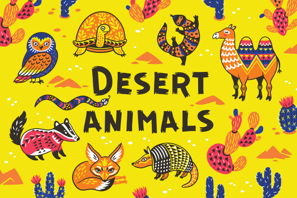 Desert animals, a Pattern Graphic by PenguinHouse
