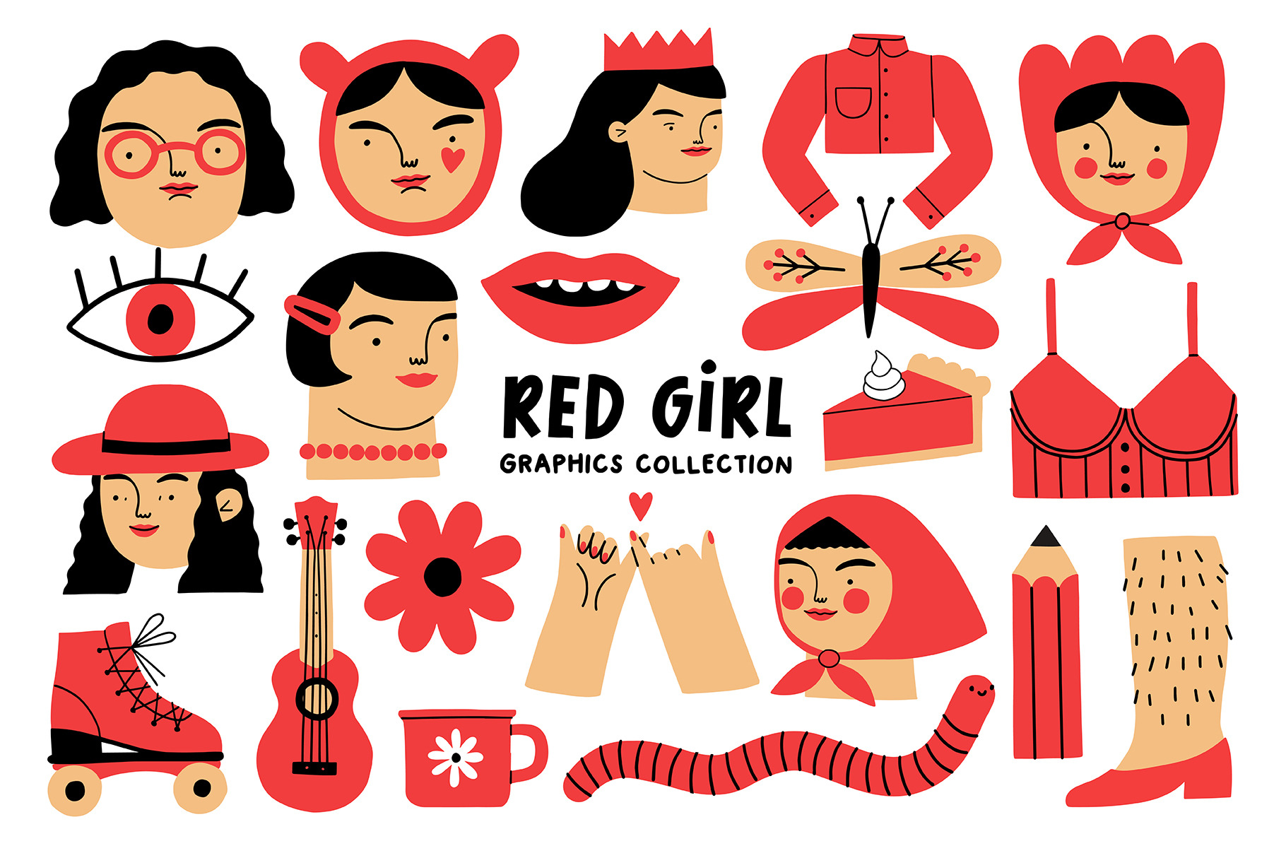 Modern Female Characters Illustrations