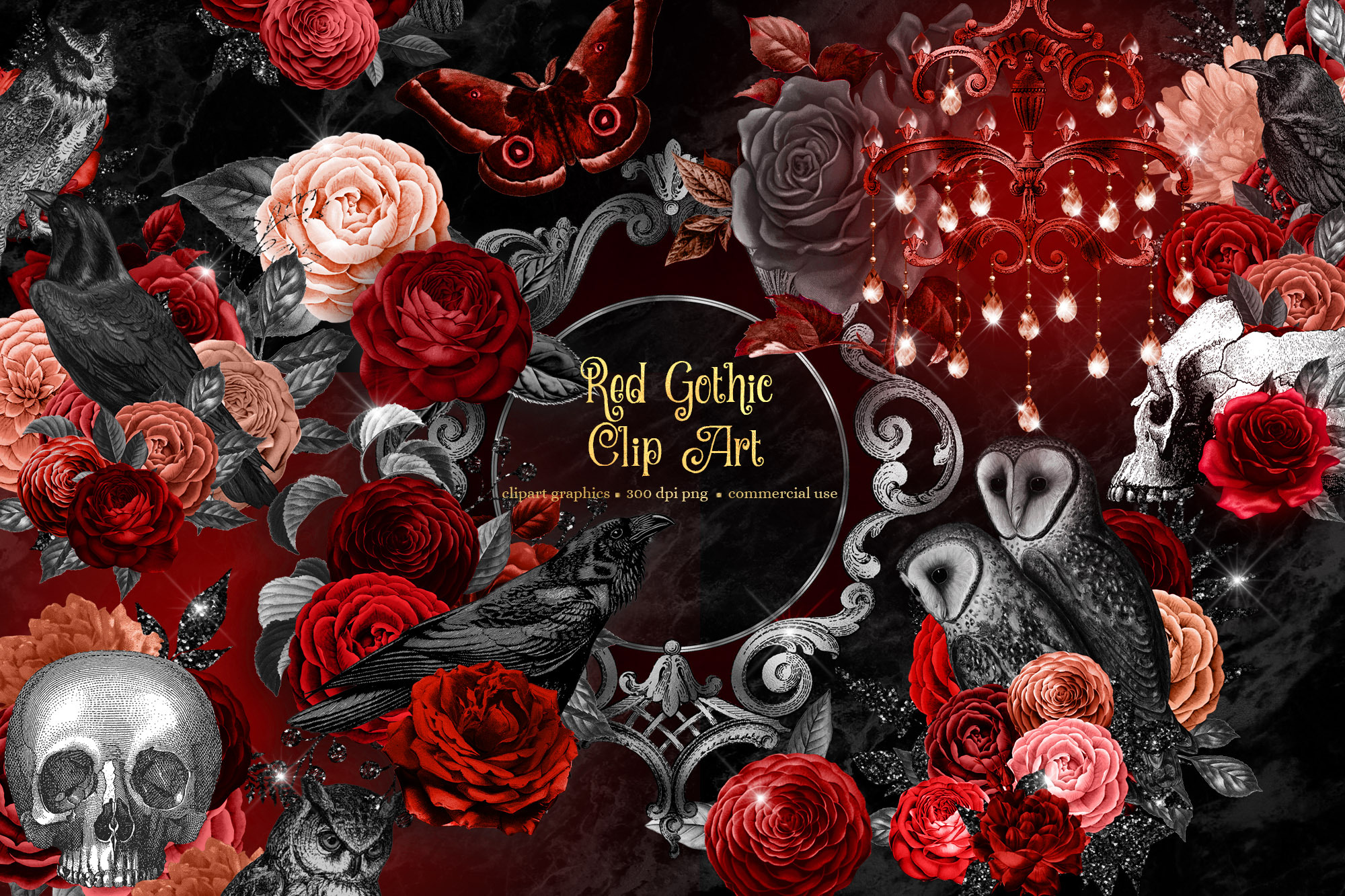 Red Gothic Graphics, an Illustration by Digital Curio