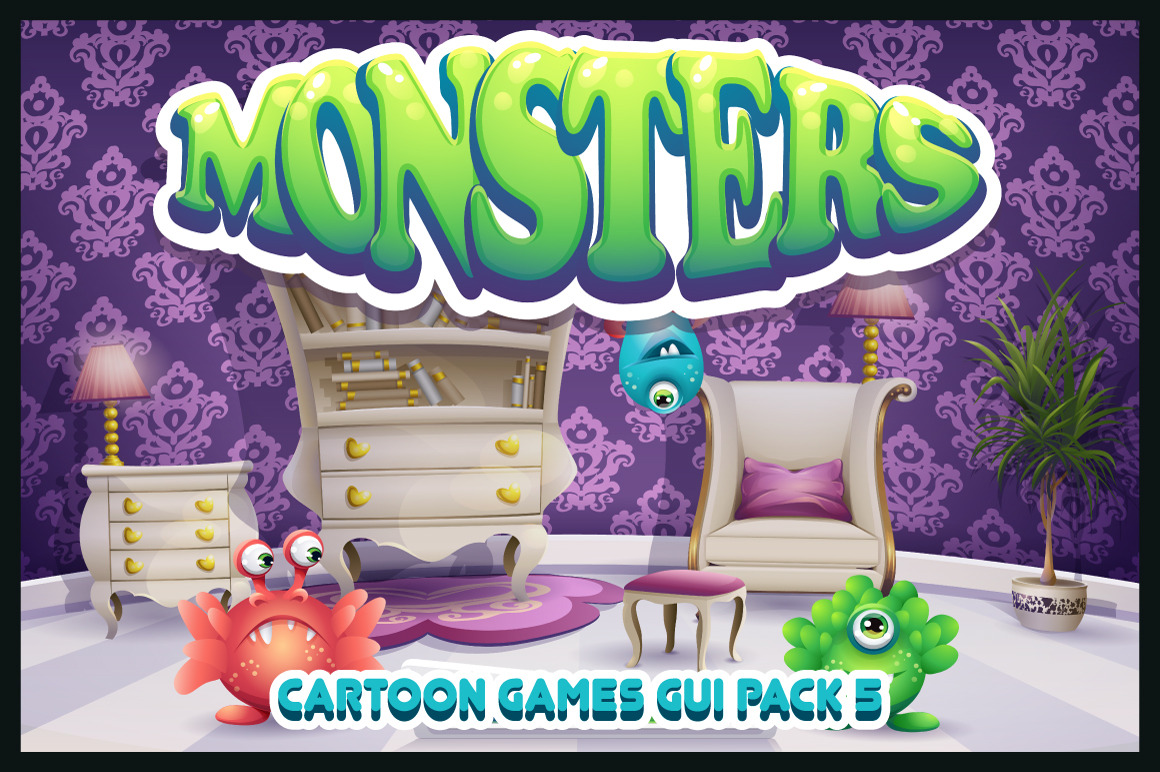 Monsters GUI, an Animal Illustration by Nearbirds | Creative Market