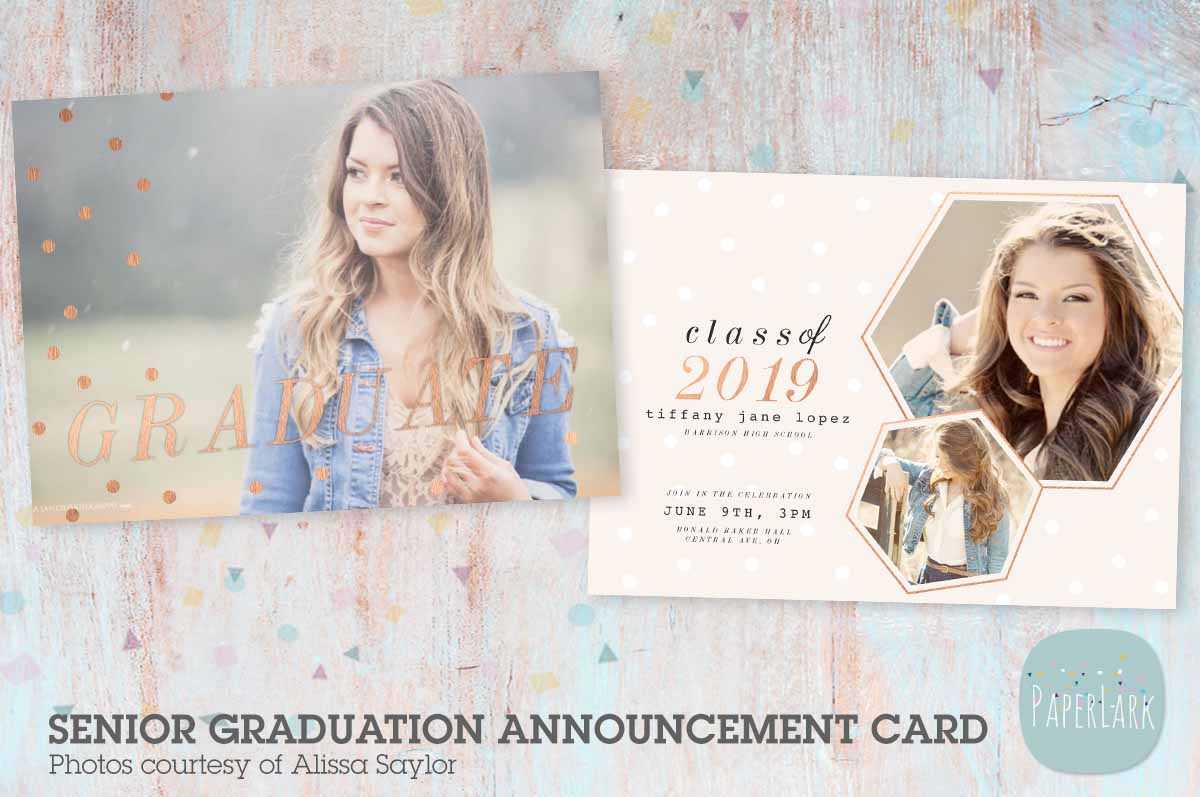 AG013 Senior Graduation Card, an Invitation Template by Paper Lark