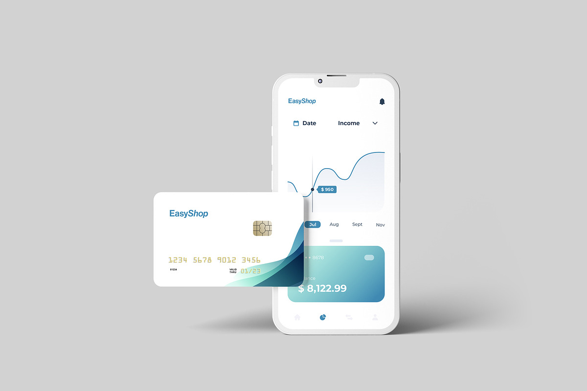 Smartphone and Credit Card Mockups, a Product Mockup by artimasa