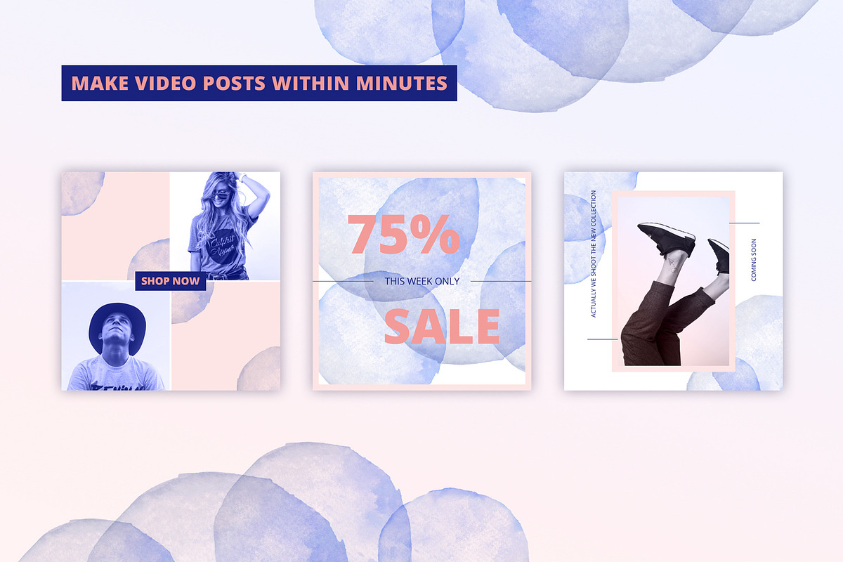 ANIMATED Instagram Posts – Bold, a Social Media Template by AgataCreate