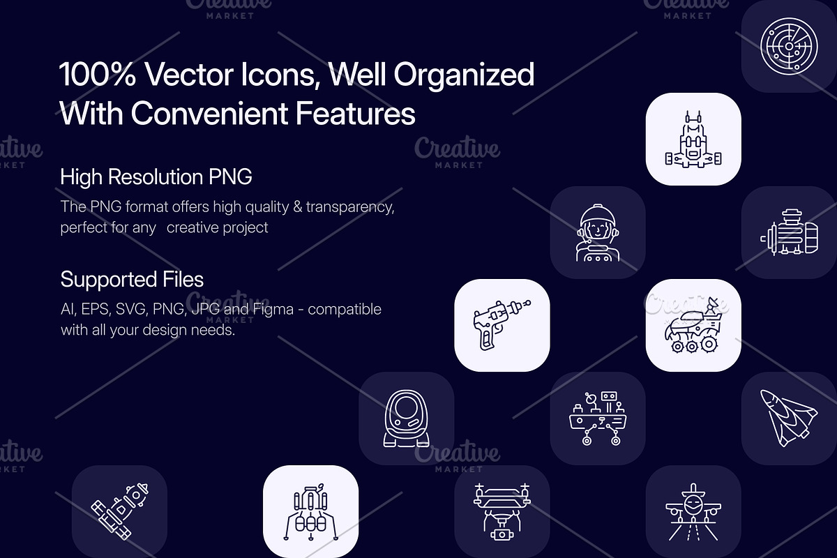 Aerospace Icon Art Set