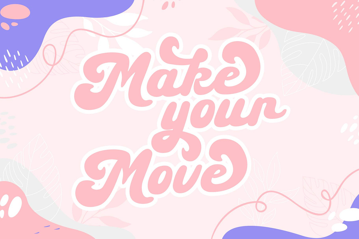 Cute Groovy - Retro Script Font, a Script Font by Densu Creative