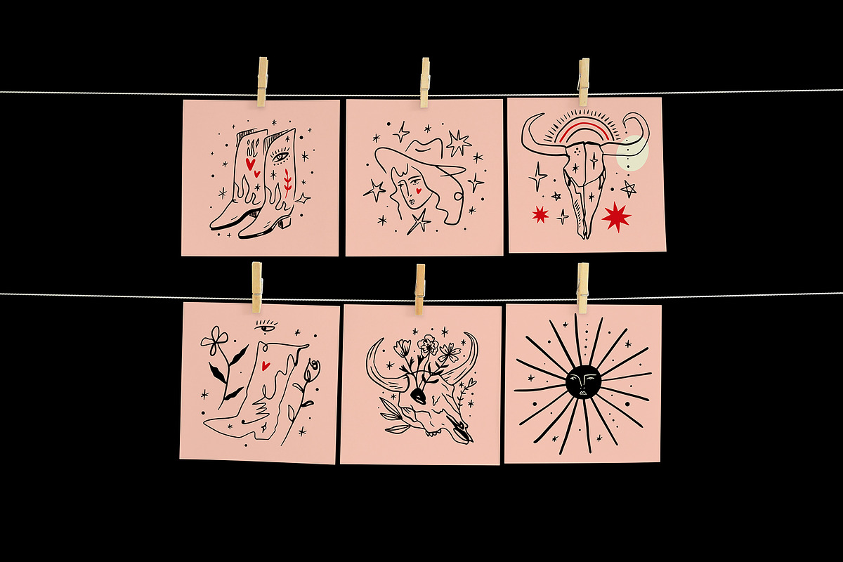 Space Cowgirl Bundle, an Animal Illustration by Annie Konst