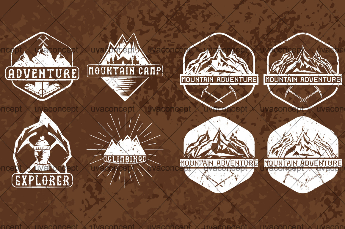 Labels adventure set 2, an Illustration by UVAconcept