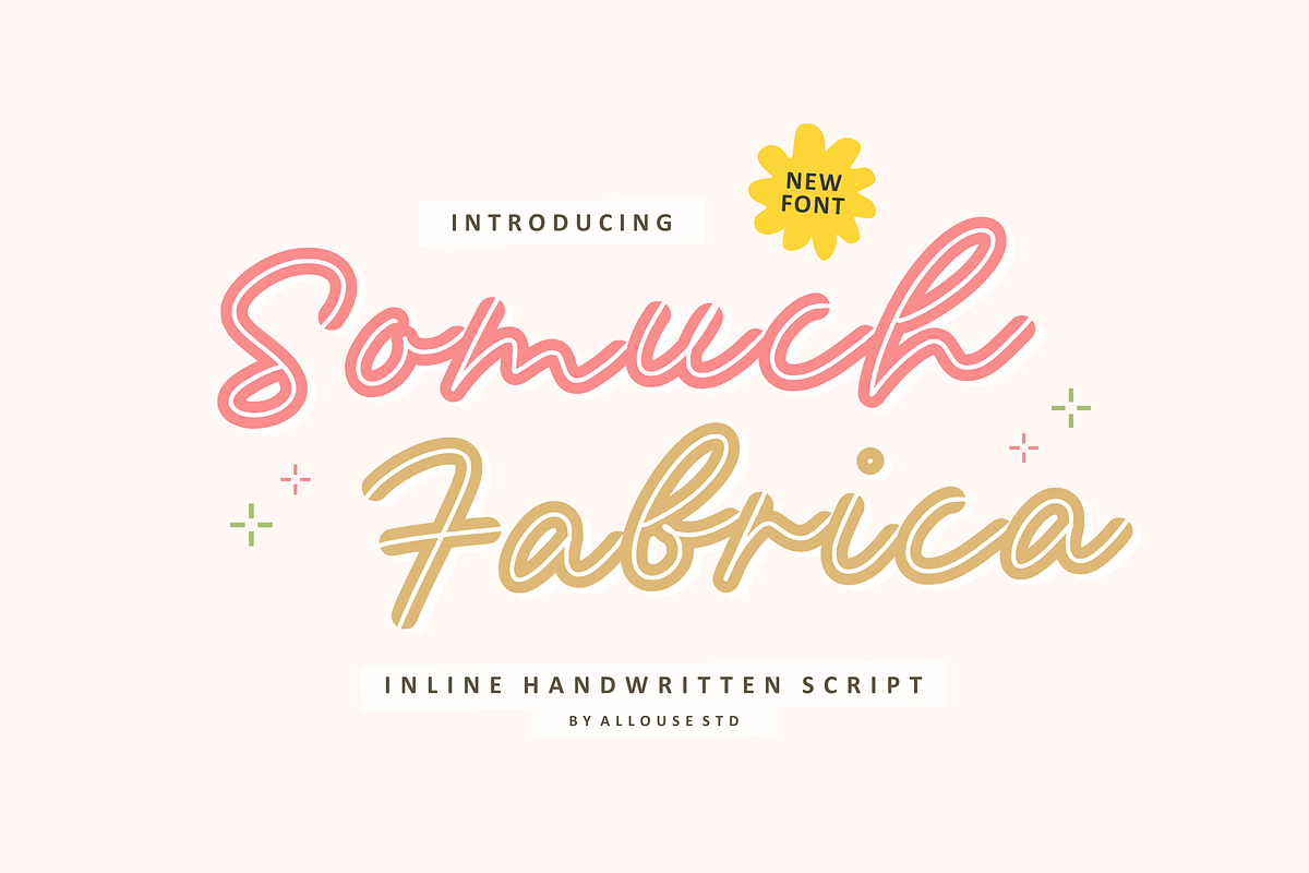 Somuch Fabrica A Inline Script, a Script Font by Allouse Studio