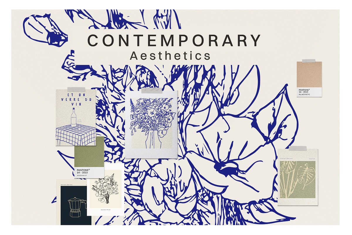 Contemporary Line Art Library