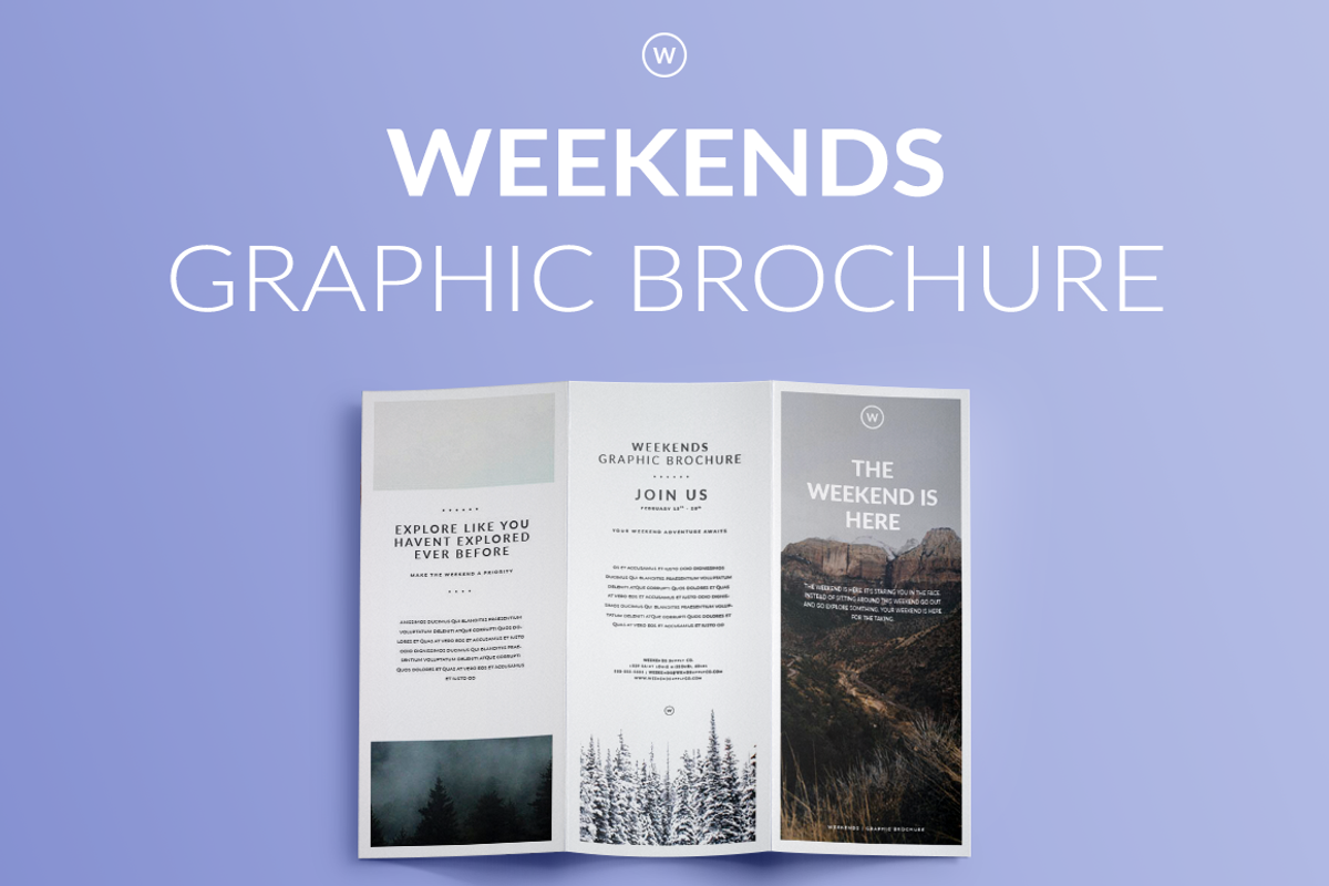 WEEKENDS | Graphic Brochure, a Brochure Template by Rodney Truitt Jr
