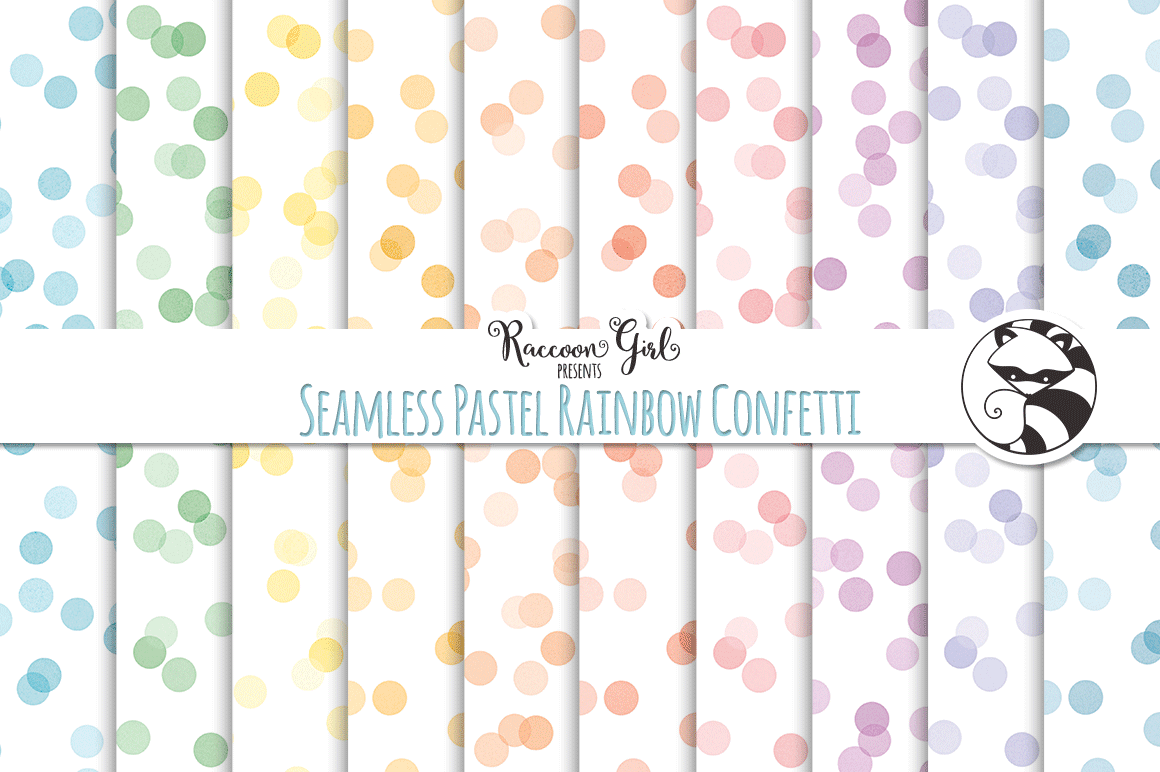Seamless Pastel Rainbow Confetti | Graphic Patterns ~ Creative Market