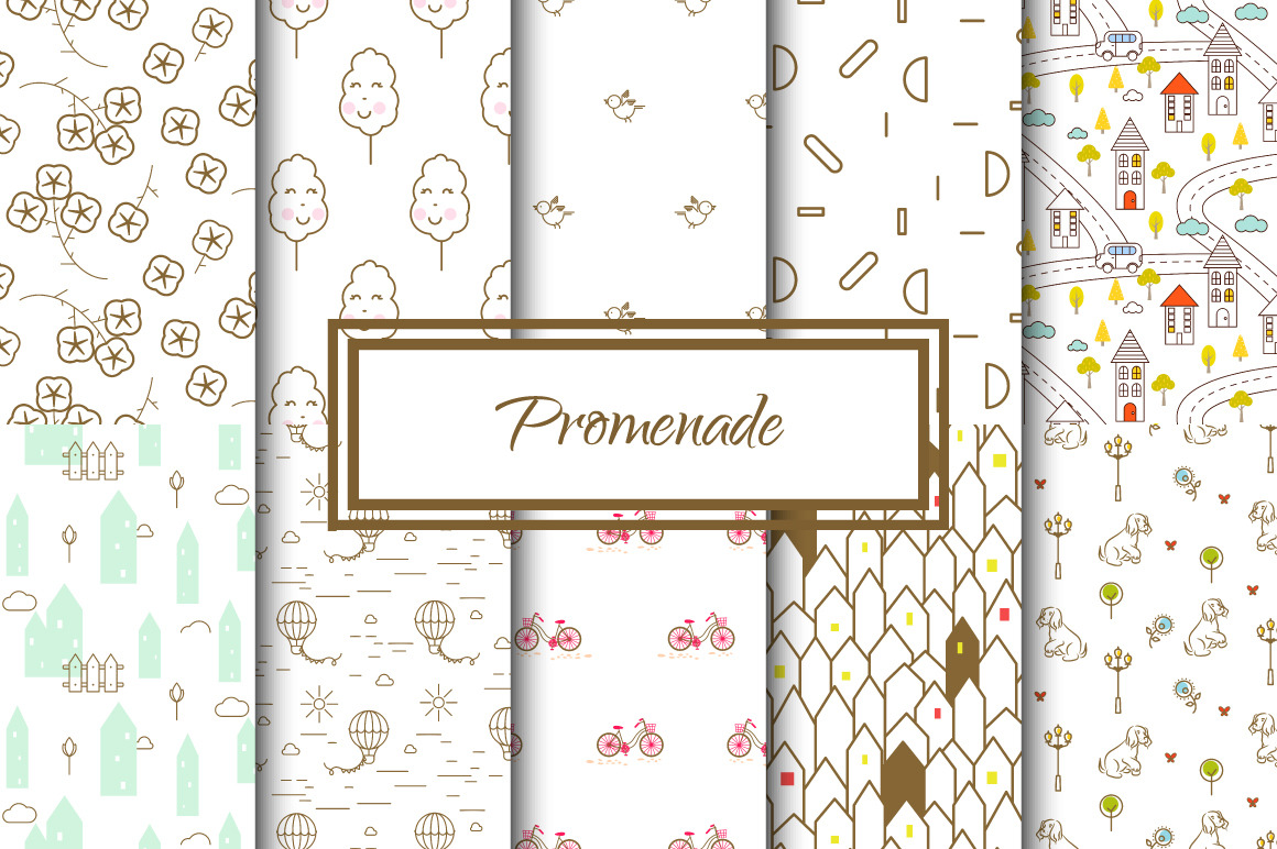 Promenade Seamless Patterns | Graphic Patterns ~ Creative Market