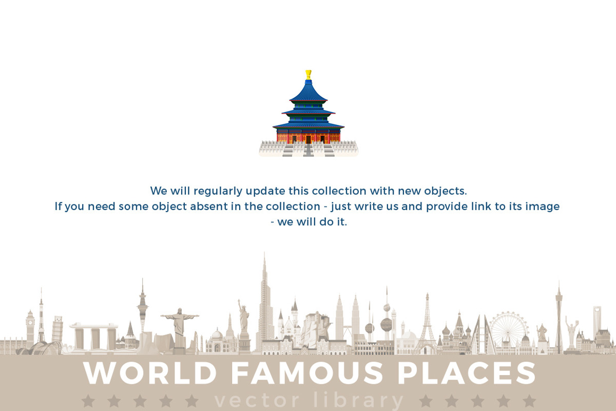 World Famous Places vector library, a Graphic by Sentavio