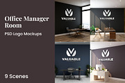 Office Manager Room Logo Mockup