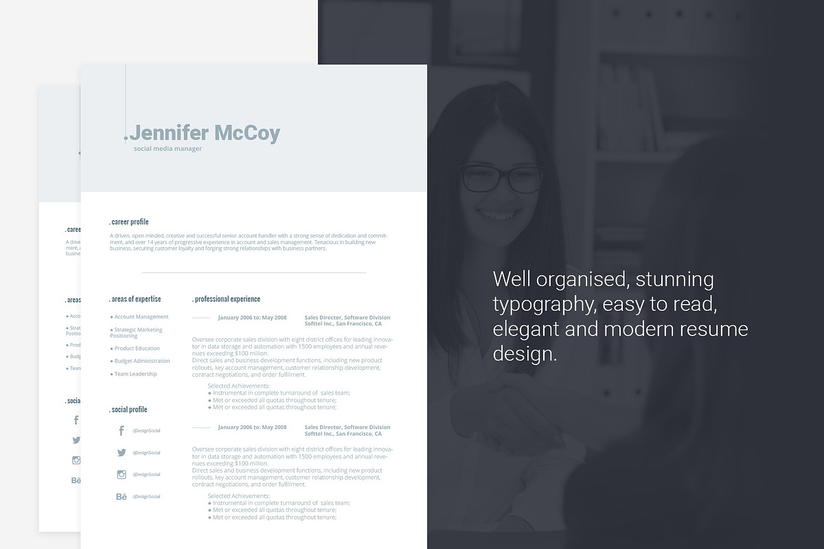 Resume Template Shona, a Resume Template by arte grafica