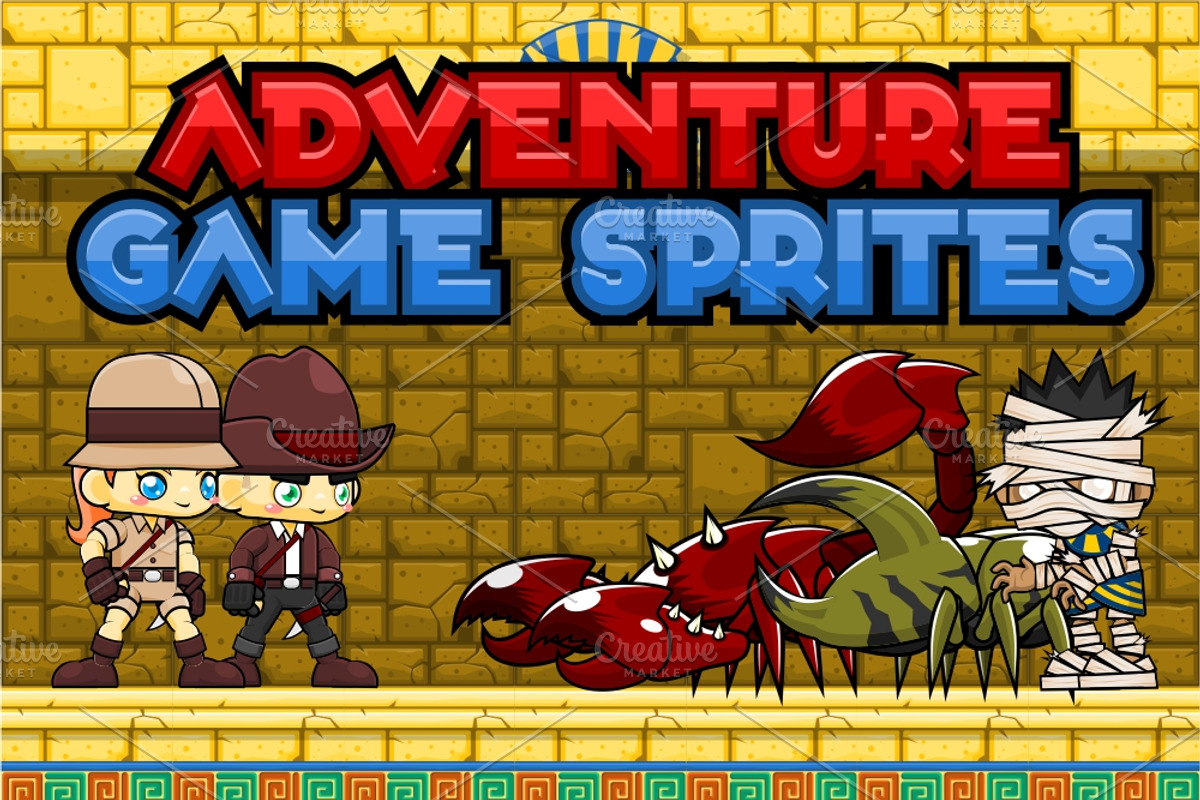 Adventure Game Sprites, an Illustration by pzUH