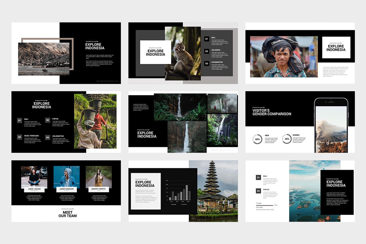 Explore Indonesia Powerpoint, a Presentation Template by eunavia