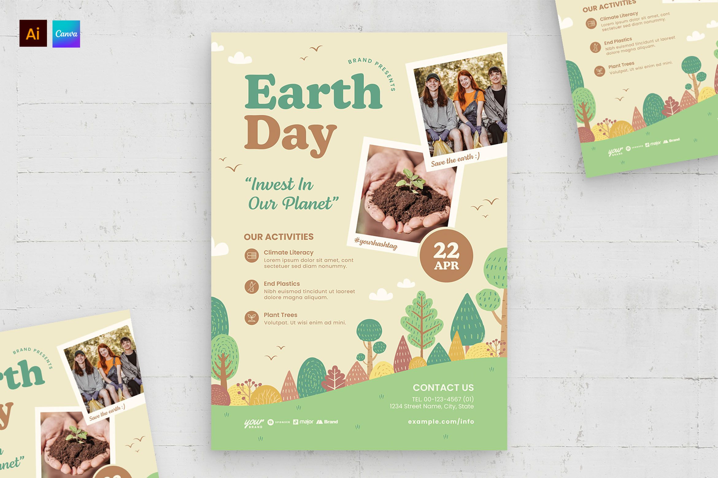 Earth Day Flyer Template, a Flyer Template by BrandPacks