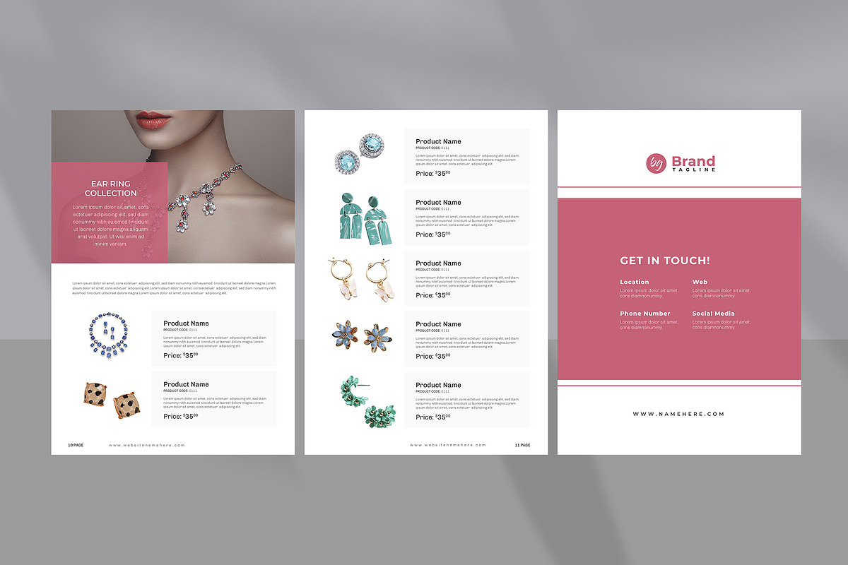 Jewelry Catalog Template Design | catalog design size, catalog jewelry ...