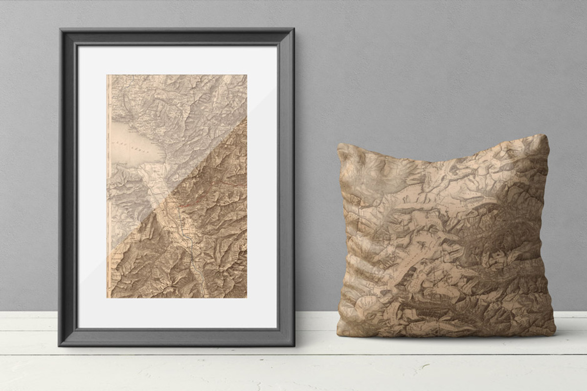 Antique Topographic Maps, a Texture Graphic by Blue Line Design