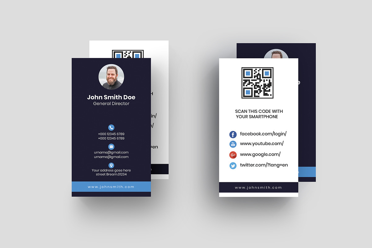 Social Business Card, a Business Card Template by UI_Expert