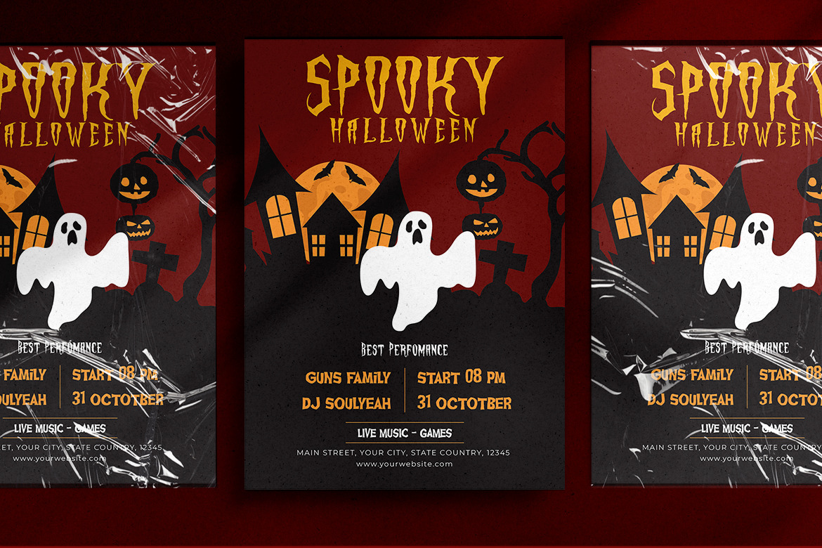 Spooky Halloween Flyer, a Flyer Template by skiiller studio