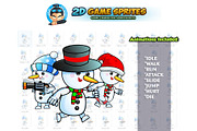 SnowMan 2D Game Sprites Set, an Illustration by DionArtworks | Creative ...