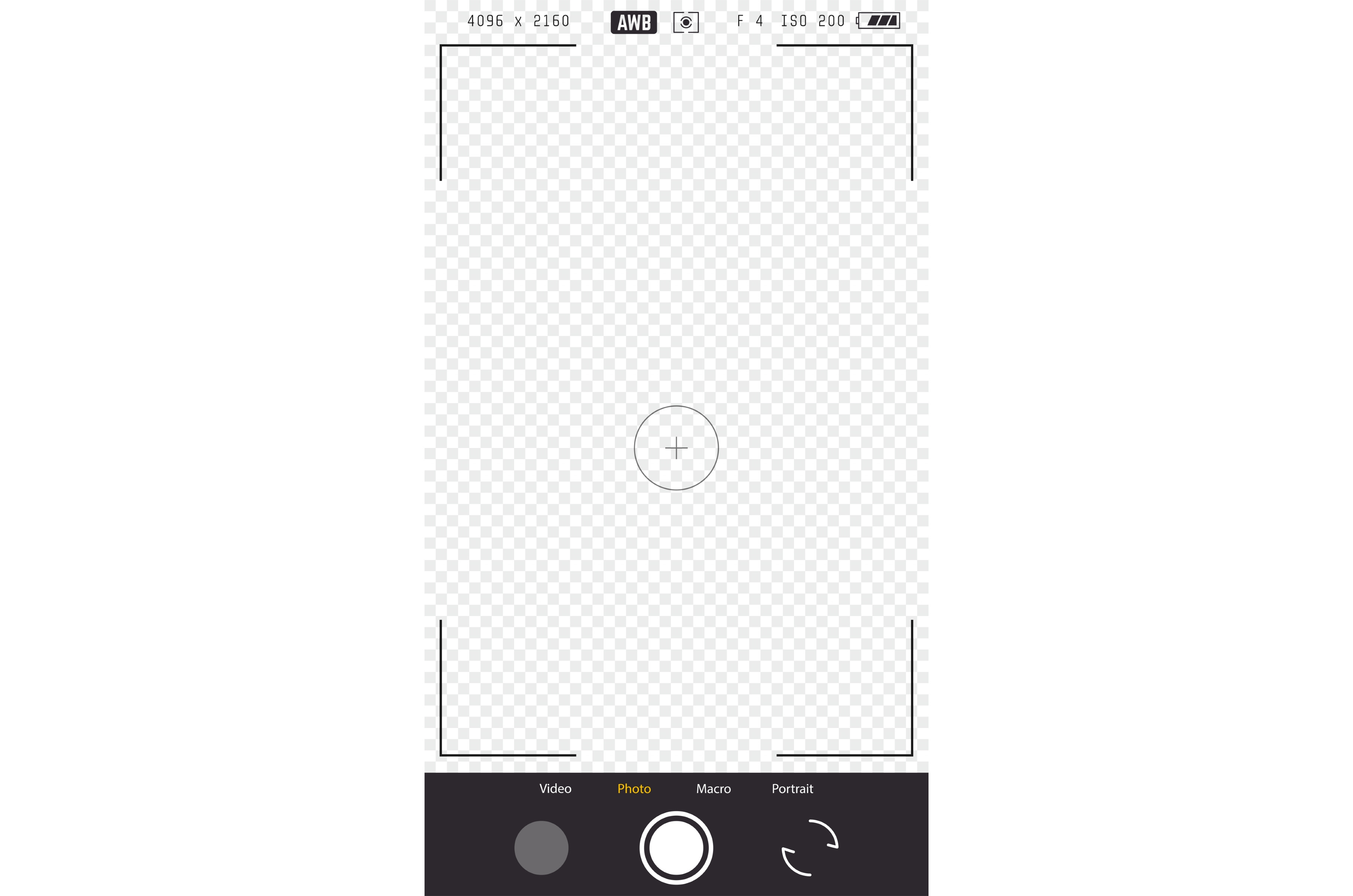 Vertical photo camera overlay, an Object Illustration by SkyVectors