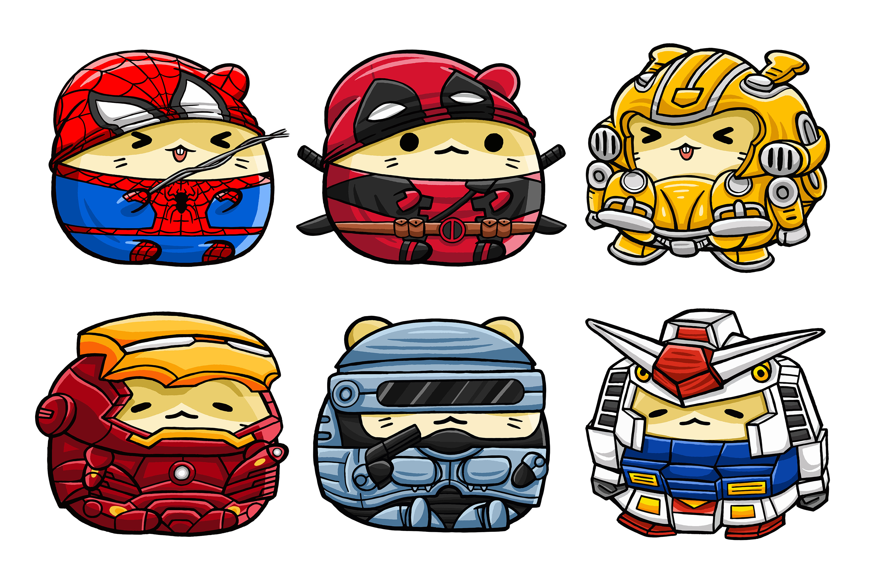 Cute Hamster Super Hero Pack, an Object Graphic by MEDZ