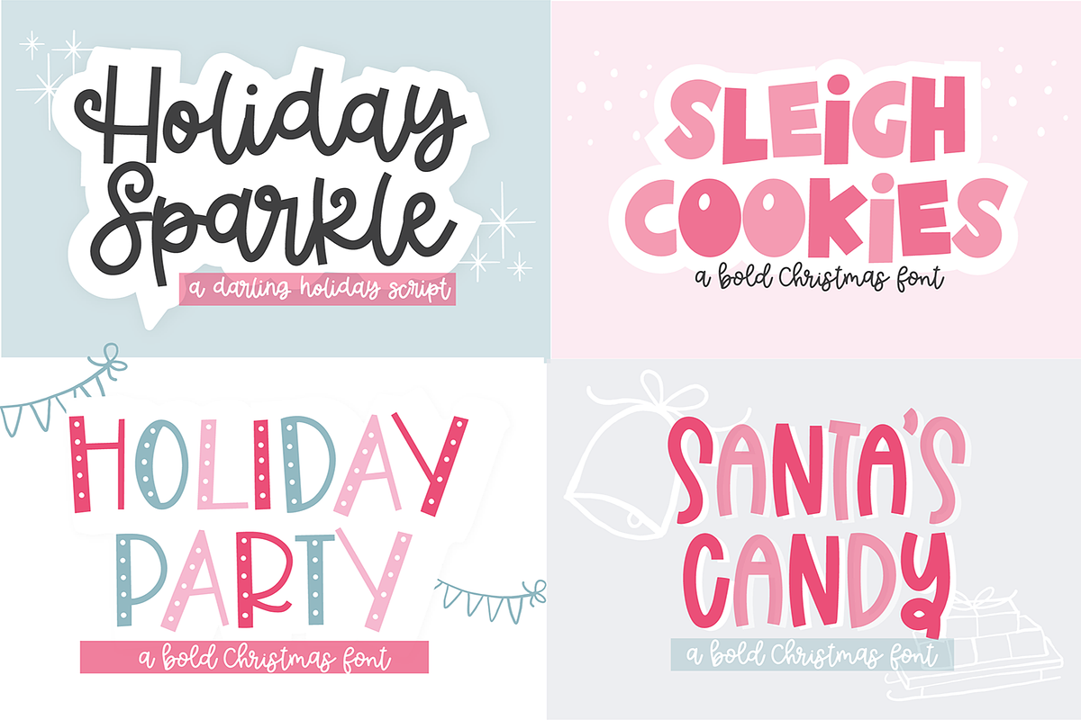 JOLLY CHRISTMAS Font Bundle, a Font by Blush Font Co.