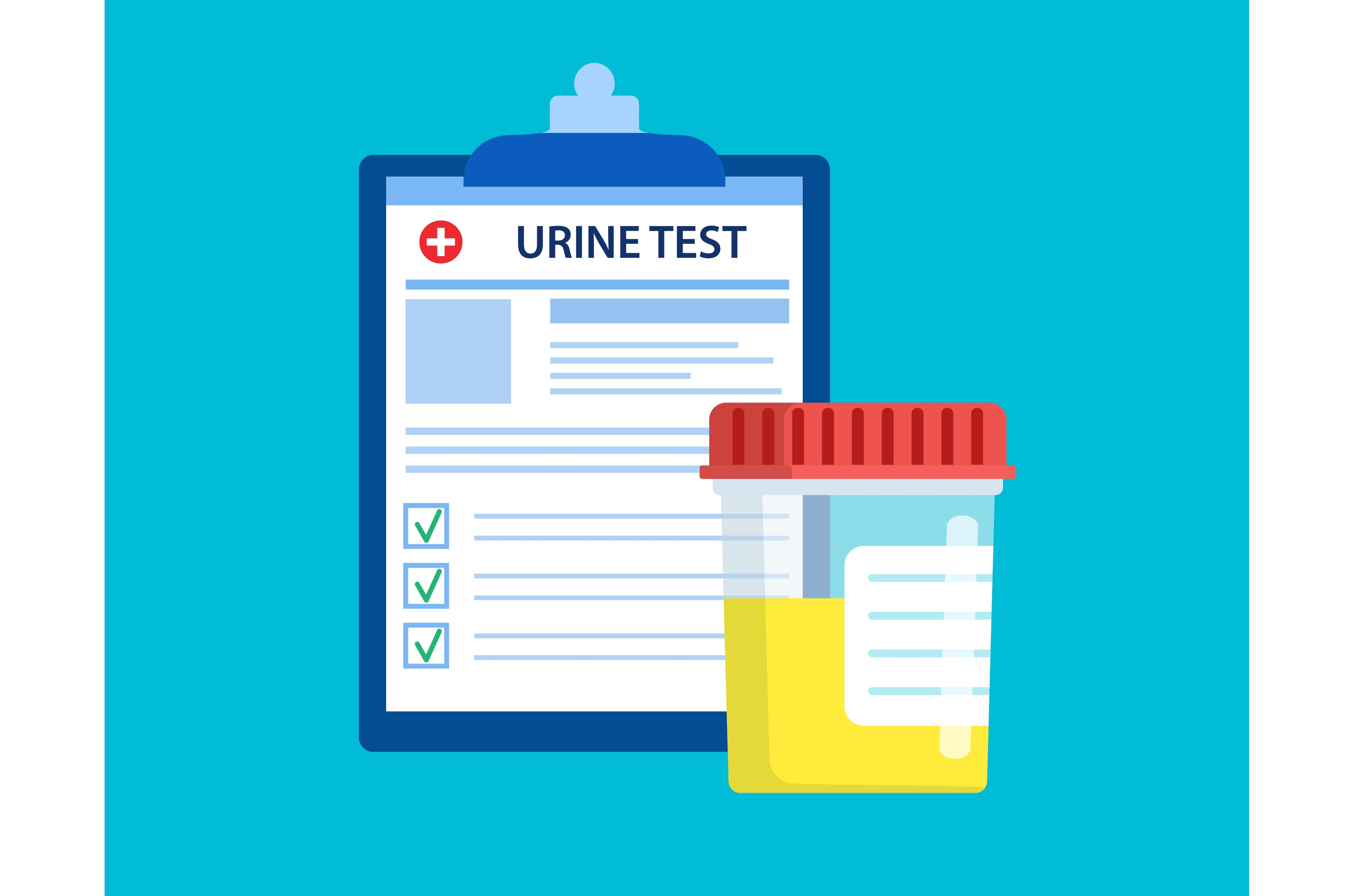 urine test Plastic jar, a Healthcare Illustration by ModVector