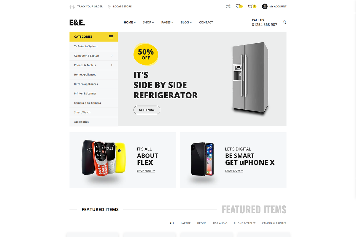 Electronics eCommerce HTML Template, a Bootstrap Template by HasThemes