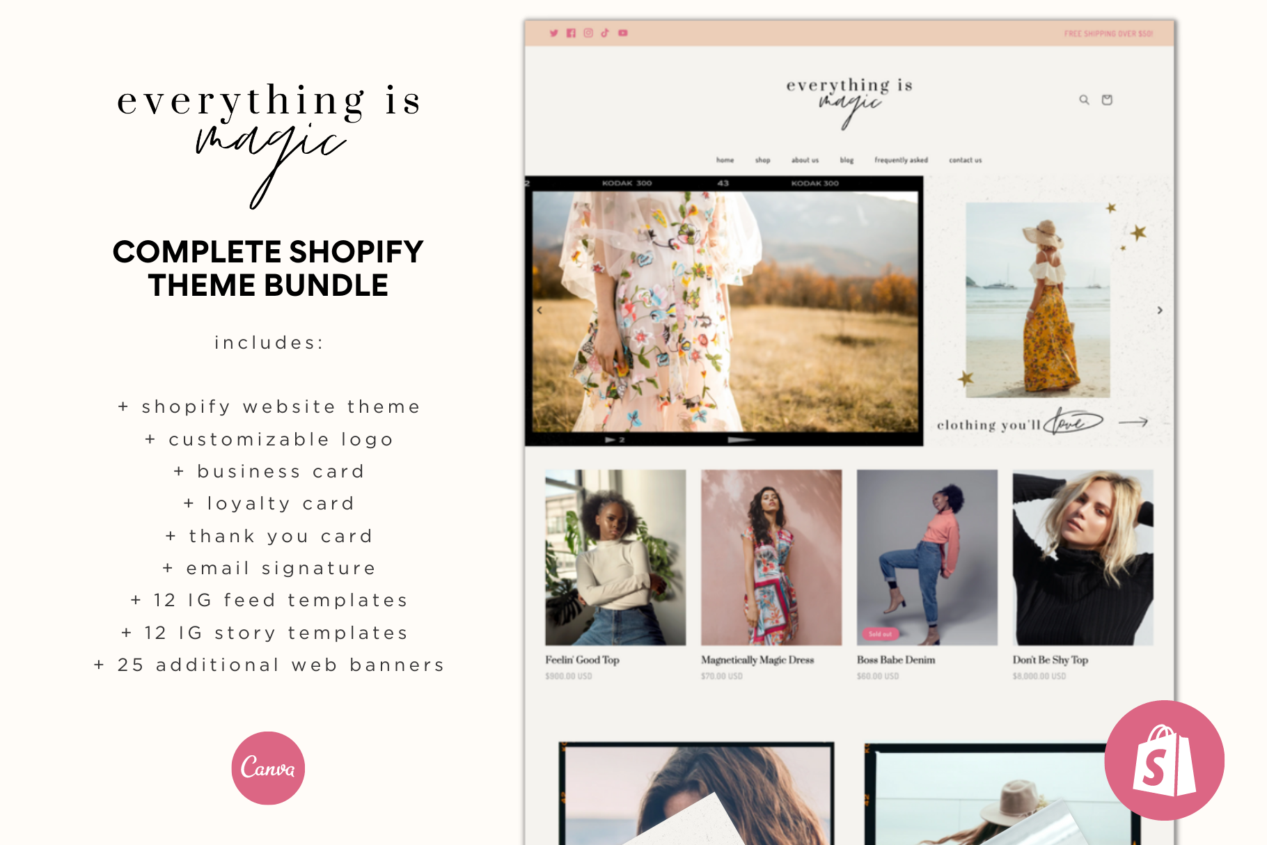 Shopify Theme Bundle | Magic Life, a Templates & Theme by Easy Website ...